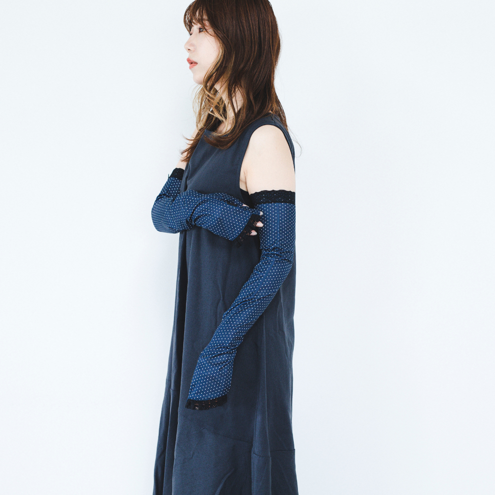 冷感抗菌ドットプリント UVアームカバー ロングサイズ – MONAMI STORE